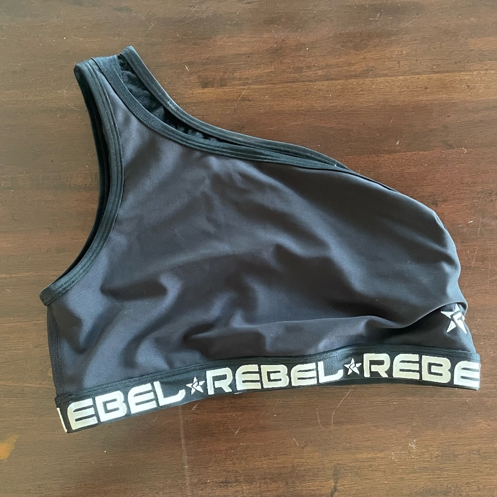 Rebel Fitness One-Strap Sports Bra - Gem